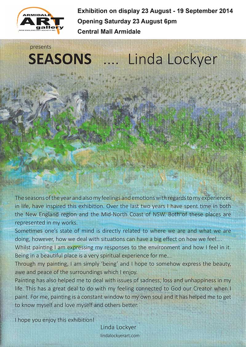 SEASONS …. AUGUST 2014 | Linda Lockyer Art